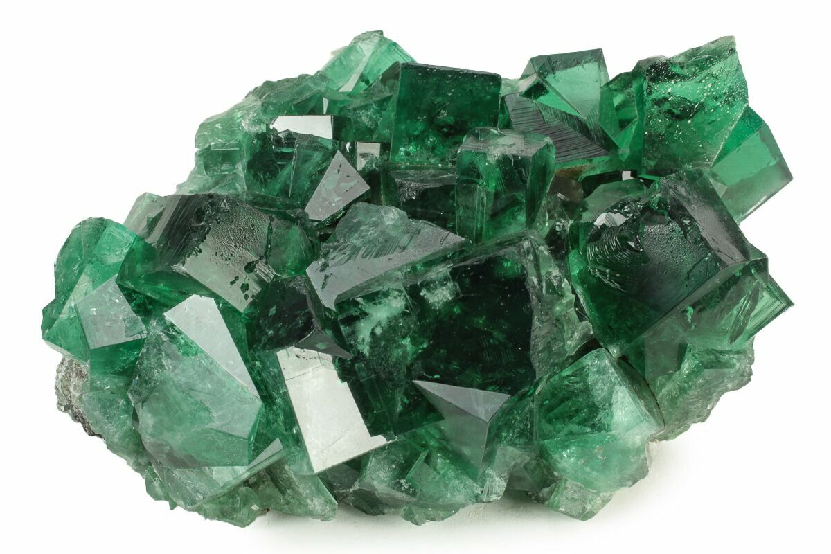 3.9" Fluorescent Green Fluorite Cluster - Rogerley Mine, England ...