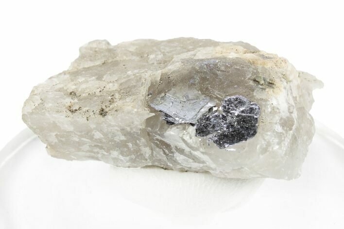 1.3" Gleaming Molybdenite in Quartz - La Corne, Canada (#247799) For ...