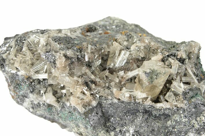 2.7" Glassy Anglesite and Cerussite Crystals on Galena -Morocco ...
