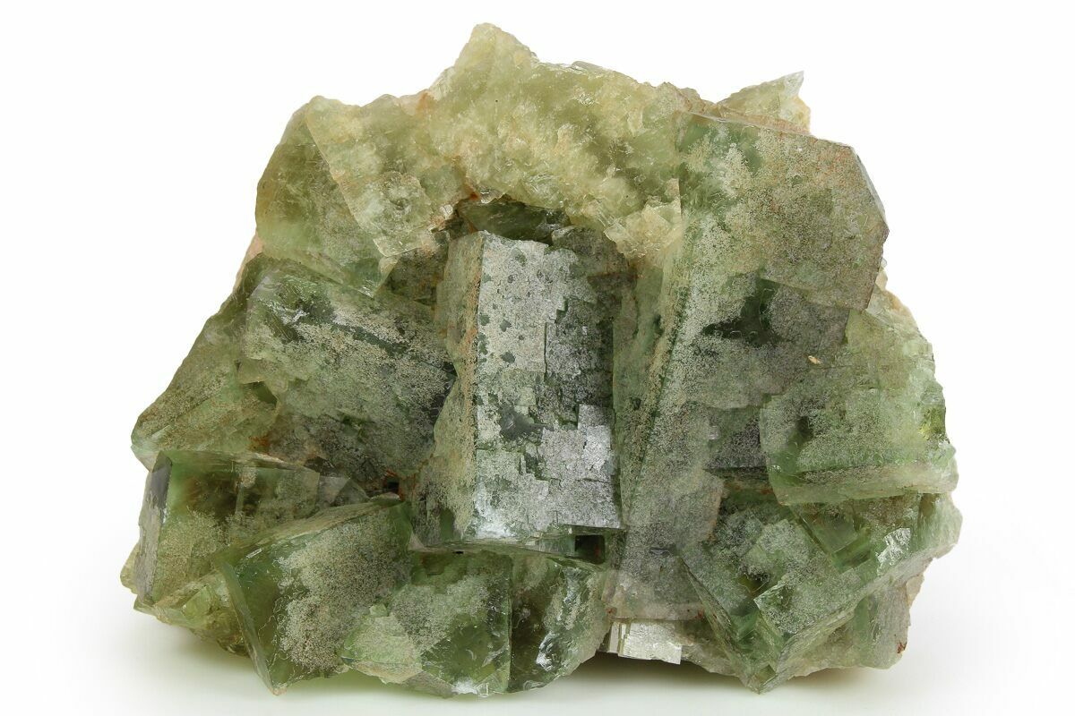4.7" Fluorescent, Green Cubic Fluorite Crystal Cluster - Morocco ...