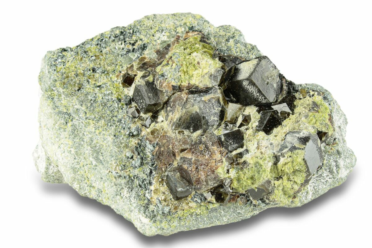 3" Lustrous Andradite with Chlinochlore on Diopside - Afghanistan ...