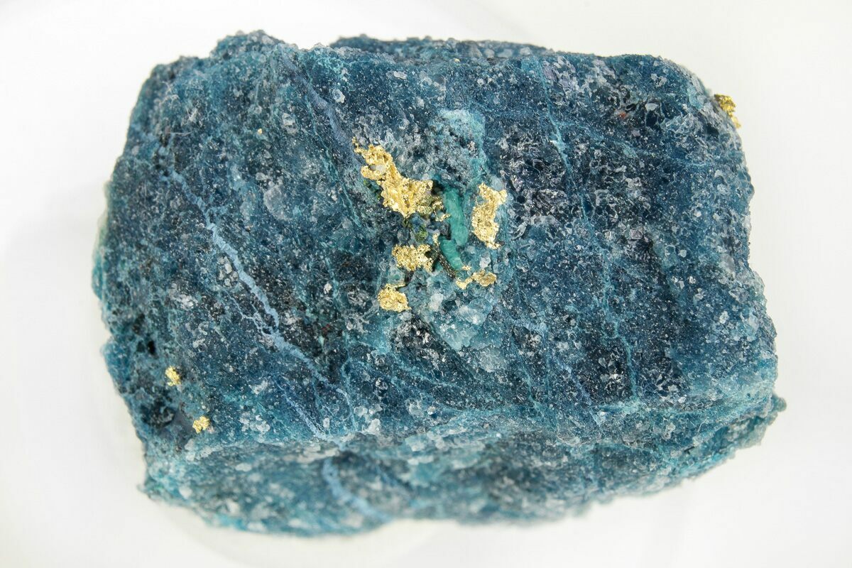 1" Native Gold in Shattuckite - Namibia (#260101) For Sale - FossilEra.com
