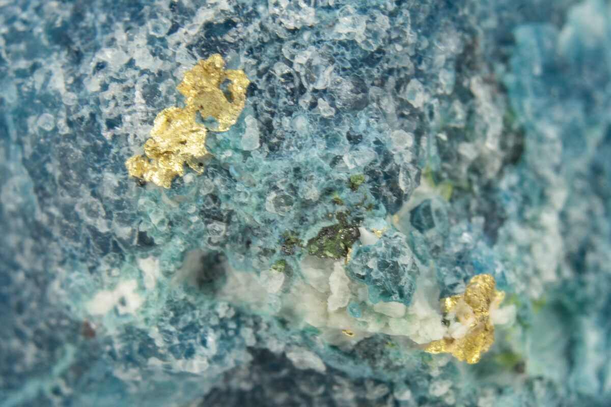 1" Native Gold in Shattuckite - Namibia (#260101) For Sale - FossilEra.com