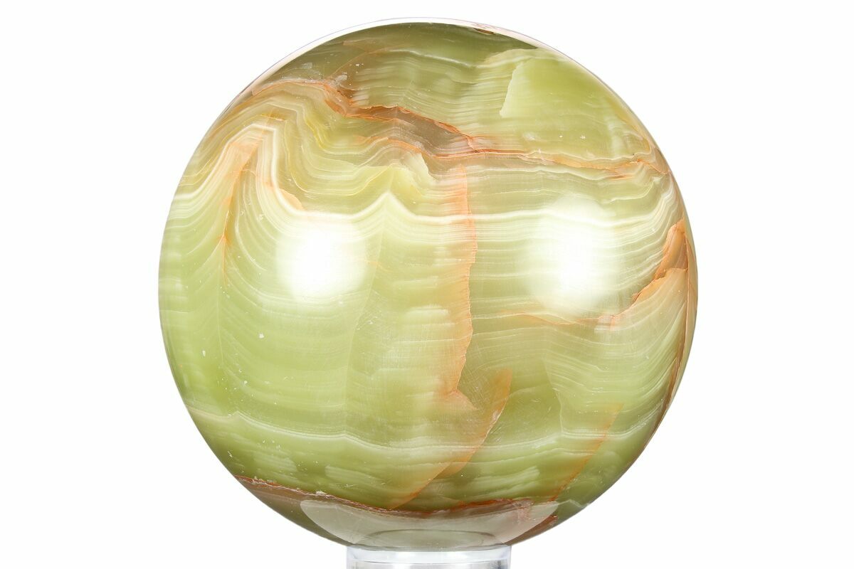 5.9" Polished Green Banded Calcite Sphere - Pakistan (#264766) For Sale ...