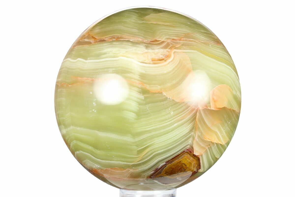 5.9" Polished Green Banded Calcite Sphere - Pakistan (#264766) For Sale ...
