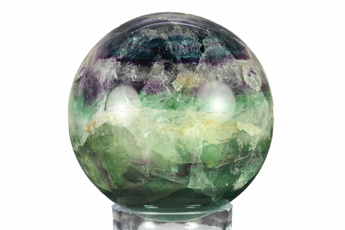 3" Colorful Banded Fluorite Sphere - China (#285081) For Sale ...