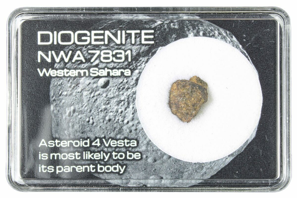 .39" Diogenite Meteorite (.64 g) - From 4 Vesta Micro-Planet (#284745 ...