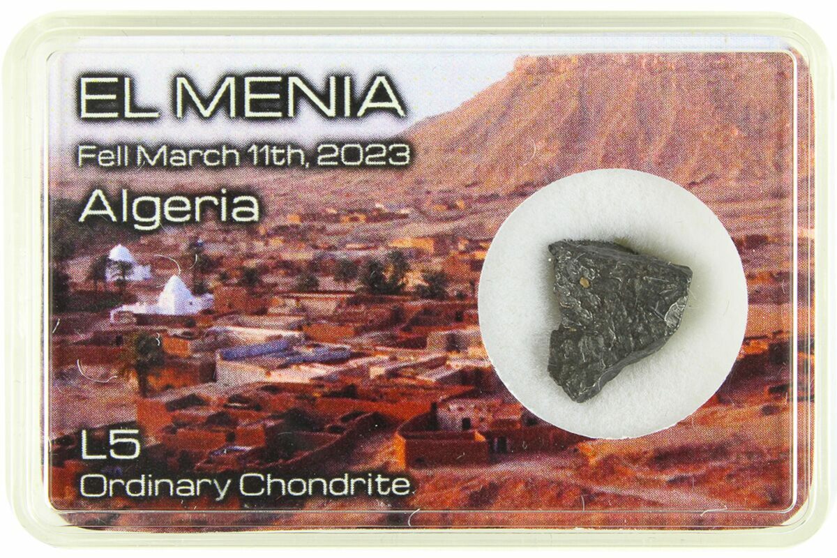 .53" El Menia Chondrite Meteorite (1.07 g) Fragment - 2023 Fall ...