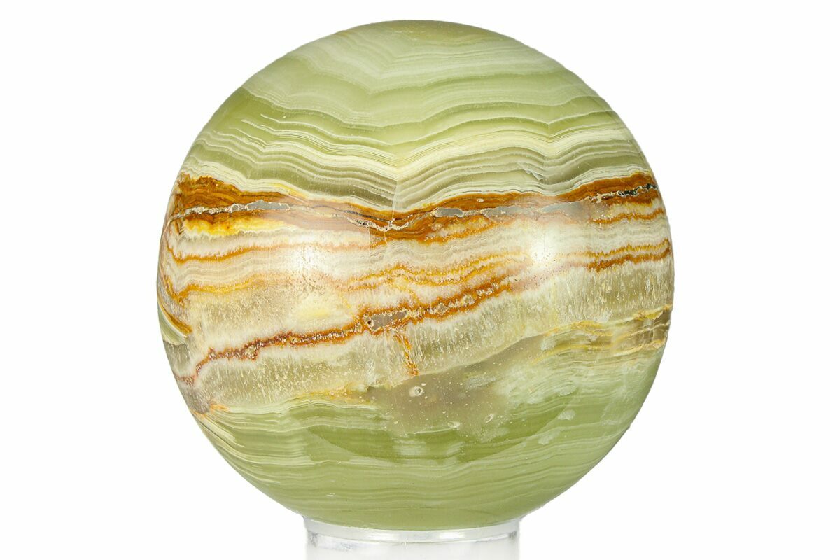 2.9" Polished Green Banded Calcite Sphere - Pakistan (#301472) For Sale ...