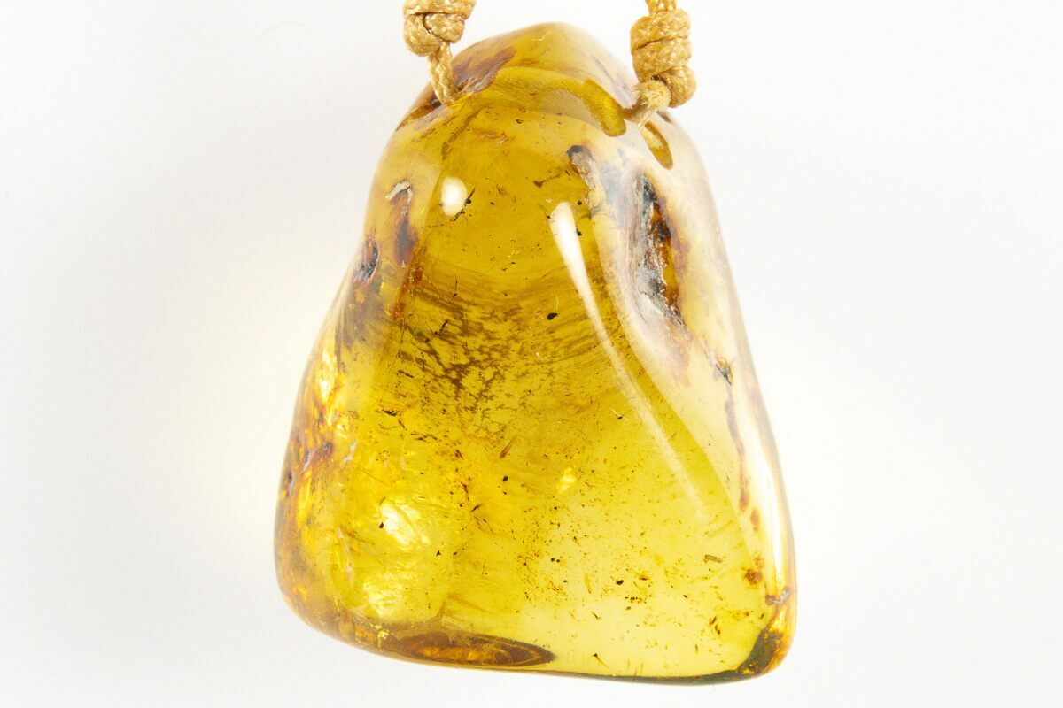 1" Polished Chiapas Amber (4.5 g) Necklace - Mexico (#304367) For Sale ...
