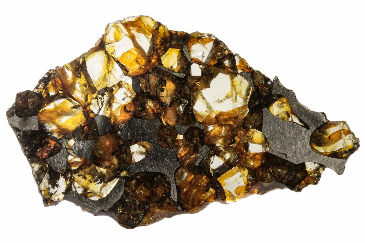 1.88" Seymchan Pallasite Meteorite Slice (5 g) - Russia (#305567) For ...