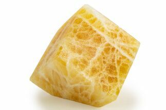 3.95" Polished Orange, Honeycomb Calcite Cube - Utah (#283200) For Sale ...