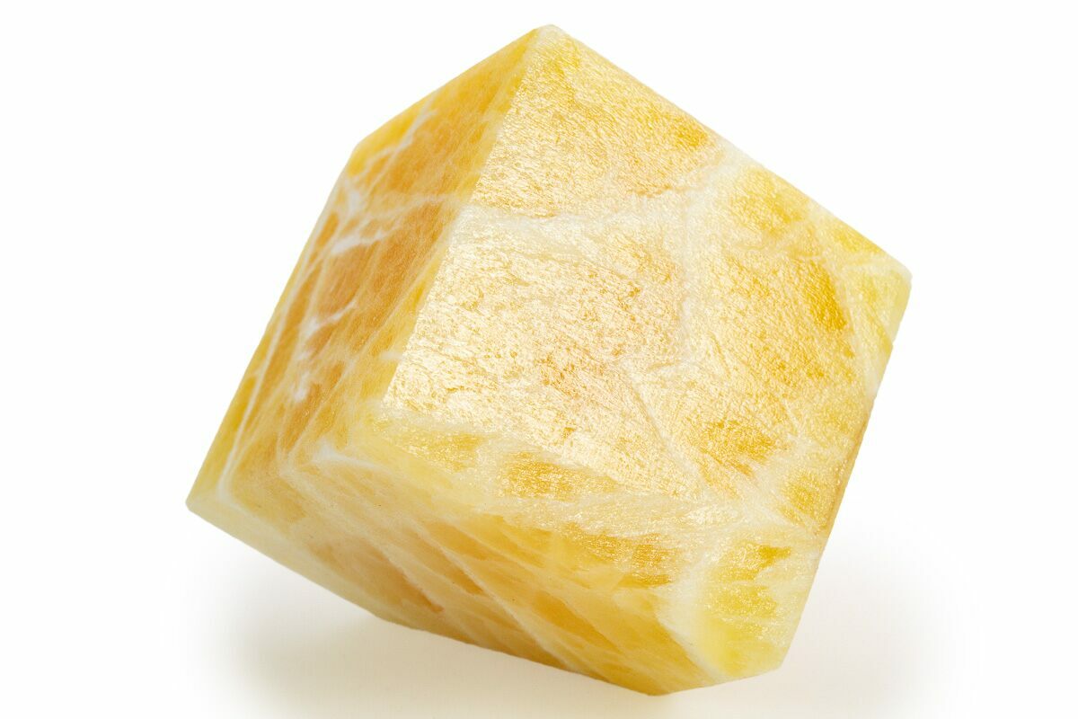 2.05" Polished Orange Honeycomb Calcite Cube - Utah (#307768) For Sale ...