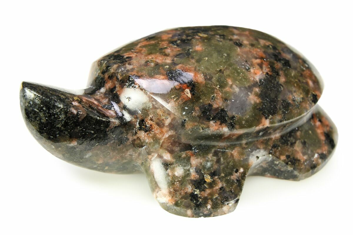 1.95" Carved Blue Dot Granite Turtle - Australia (#308552) For Sale ...
