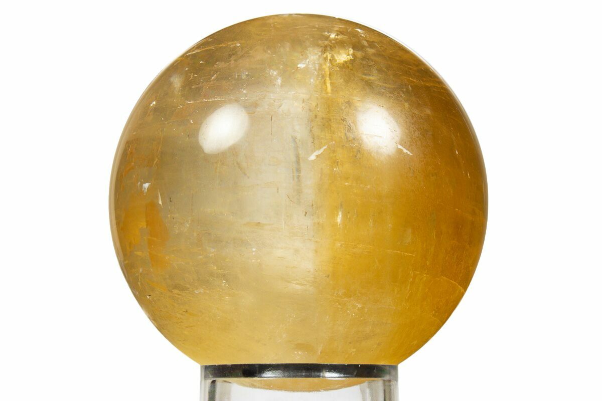 3.3" Polished Honey Calcite Sphere - China (#322999) For Sale ...