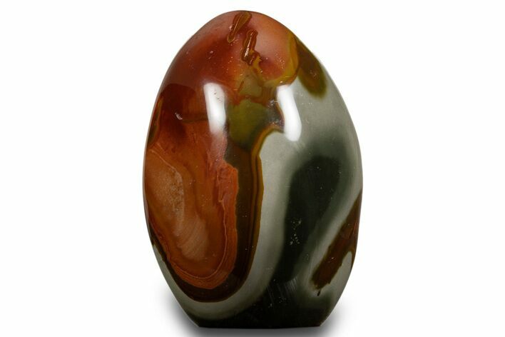 4.5" Free-Standing, Polished Polychrome Jasper - Madagascar (#323613 ...