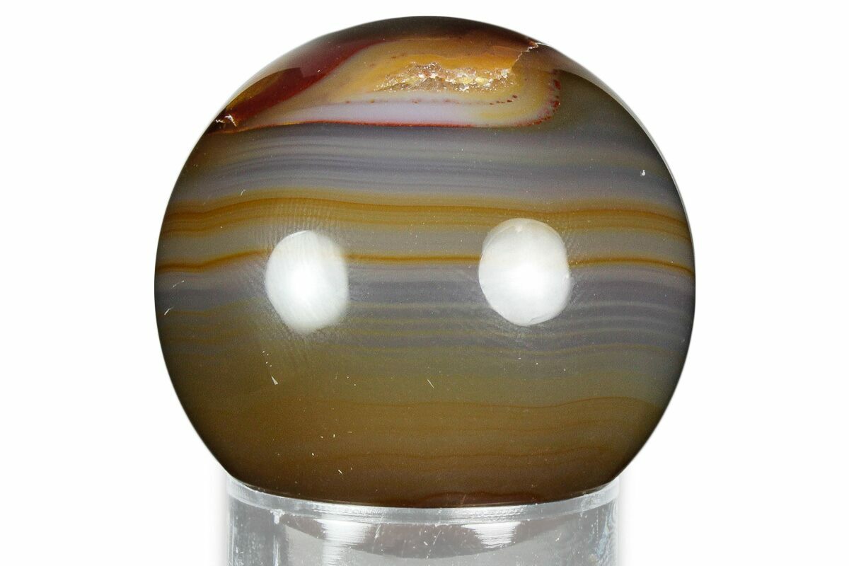 1.7" Colorful Polished Banded Brazilian Agate Sphere (#327397) For Sale ...
