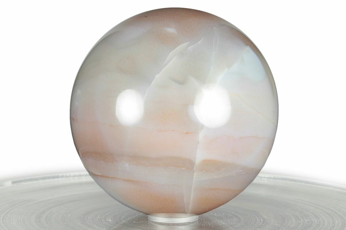 1.2" Colorful Polished Brazilian Agate Sphere w/ Quartz Pockets ...