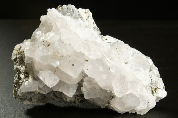 3.6" Columnar Calcite Crystals with Pyrite - Fluorescent! (#330125) For ...