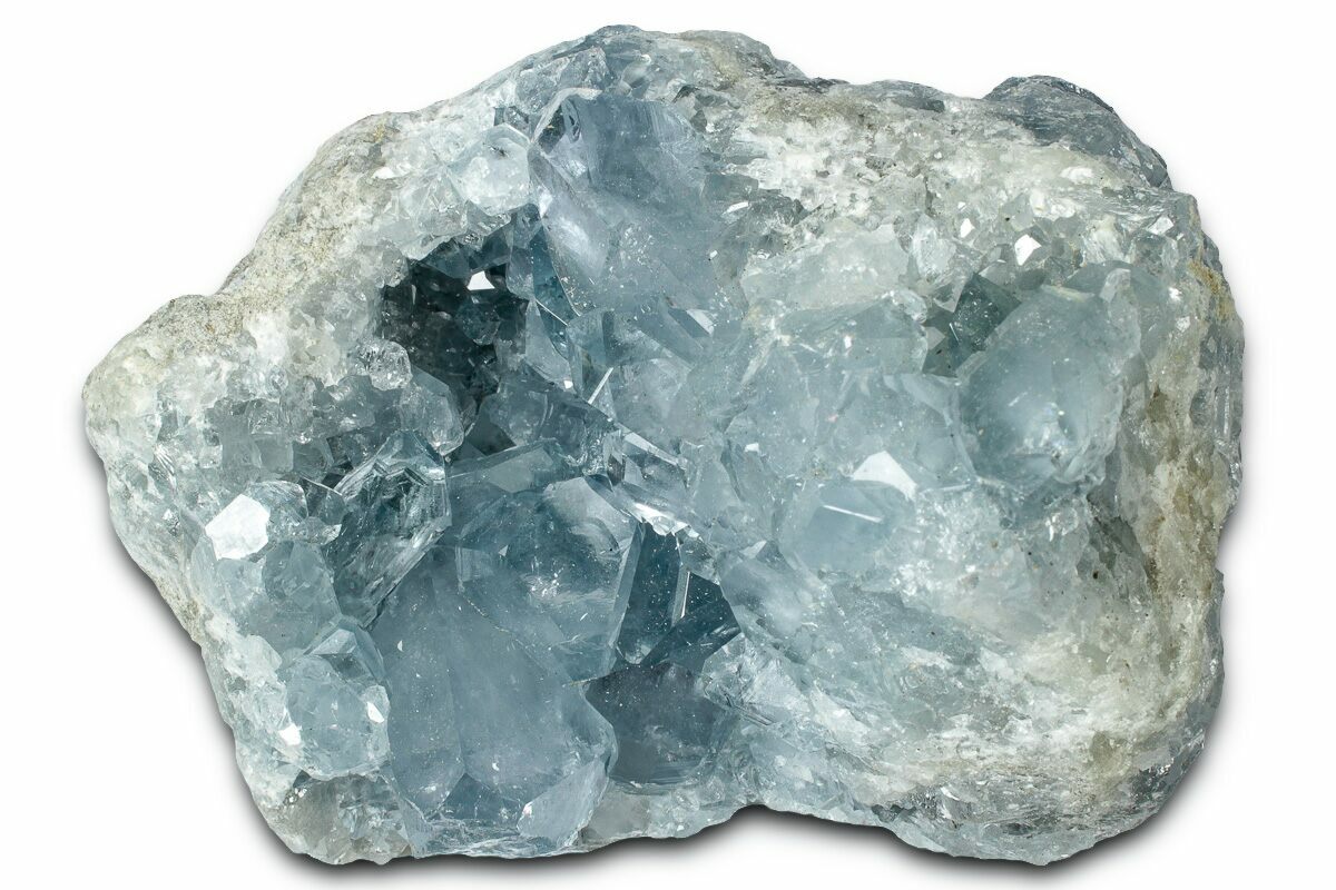 3.8" Crystal Filled Celestine (Celestite) Geode Section - Madagascar (#330420) For Sale ...