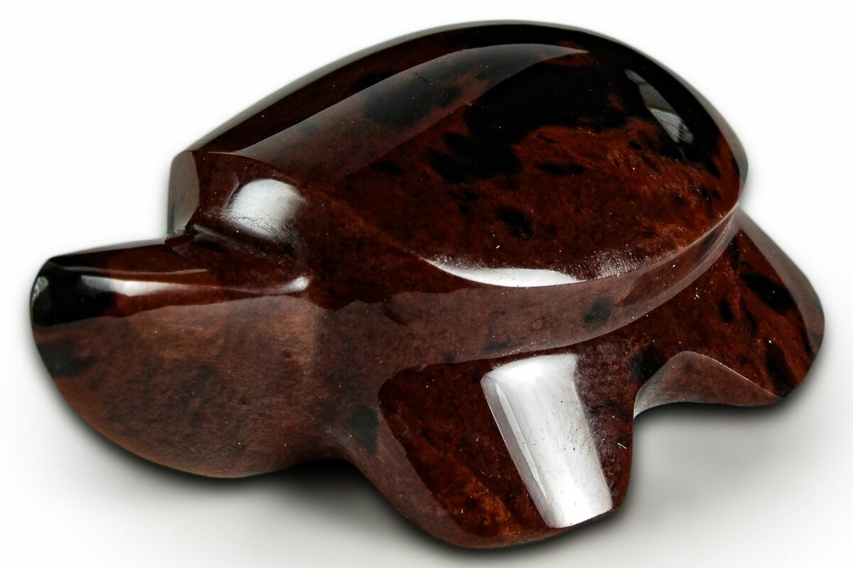 1.6" Polished Mahogany Obsidian Turtle - California (#331583) For Sale ...