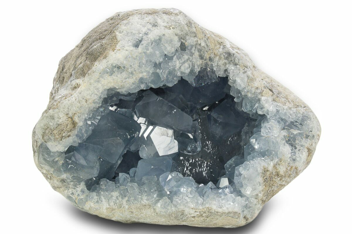5.3" Crystal Filled Celestine (Celestite) Geode Section - Madagascar (#333857) For Sale ...