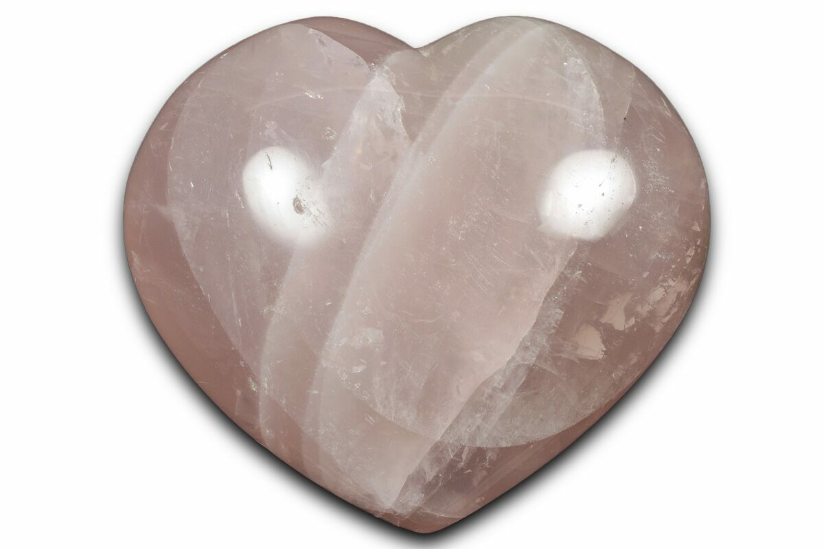 3.35" Polished Rose Quartz Heart - Madagascar (#333905) For Sale ...