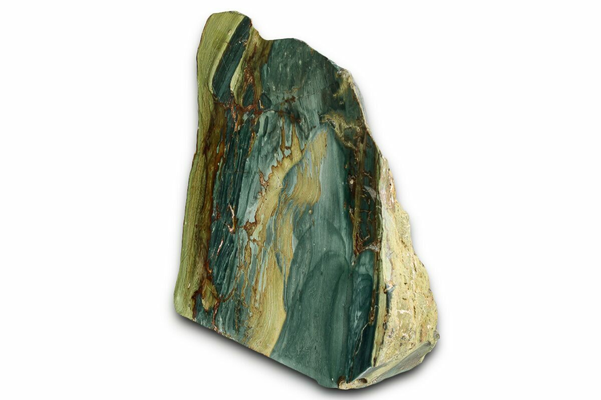 5.05" Free-Standing, Gary Green Jasper (Larsonite) Bog Wood - Oregon ...