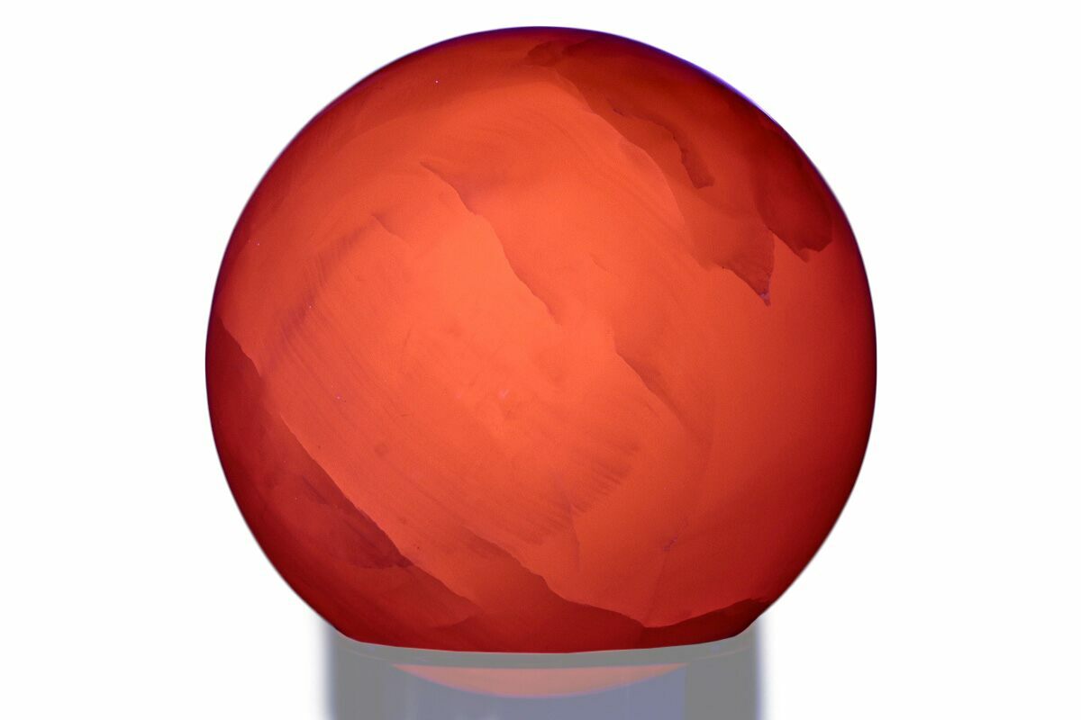 3.75" Polished Pink Manganoan (Mangano) Calcite Sphere - Fluorescent ...