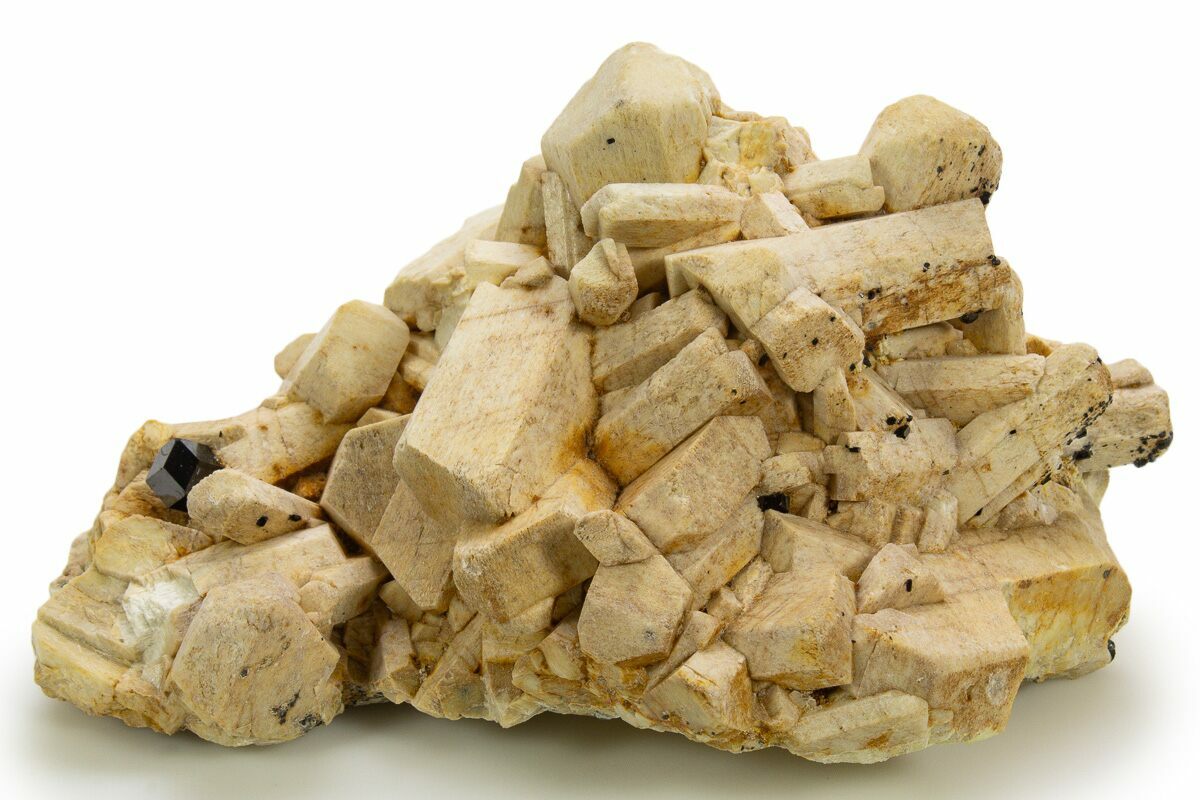 5.4" Orthoclase Crystal Cluster with Lustrous Schorl - Namibia (#337070 ...