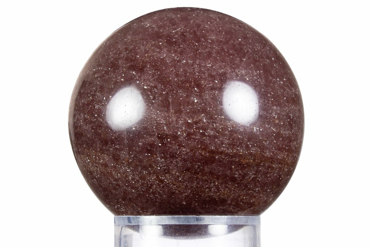 2" Polished Strawberry Quartz Sphere (#342059) For Sale - FossilEra.com