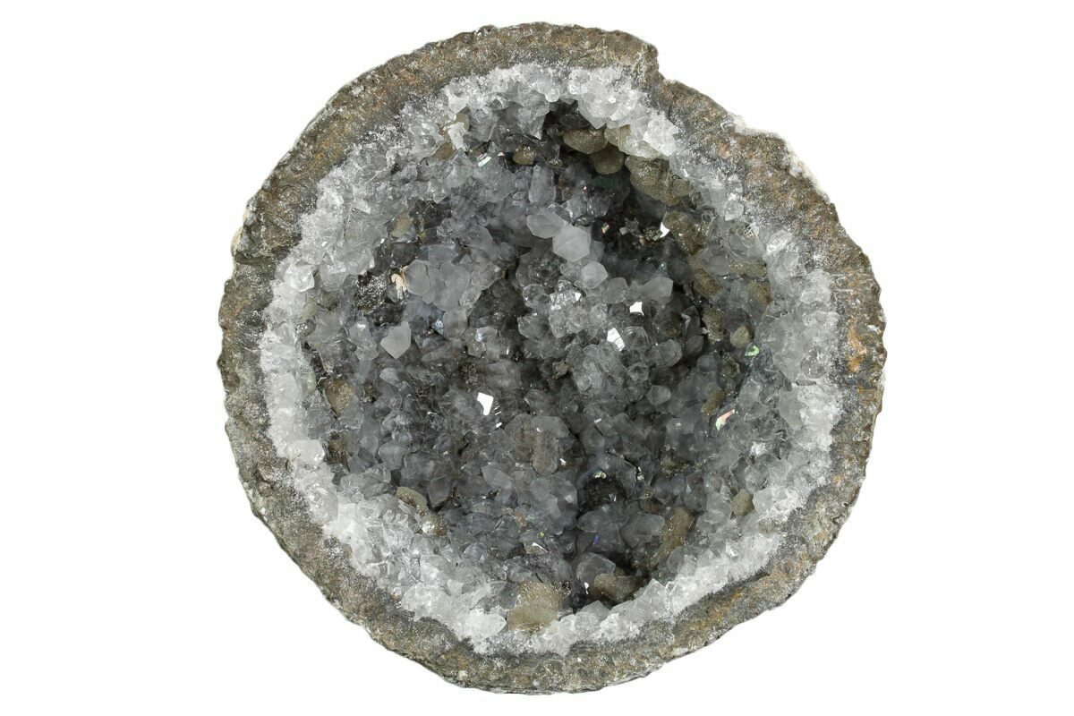 5" Las Choyas "Coconut" Geode with Quartz & Calcite (Pair) - Mexico ...